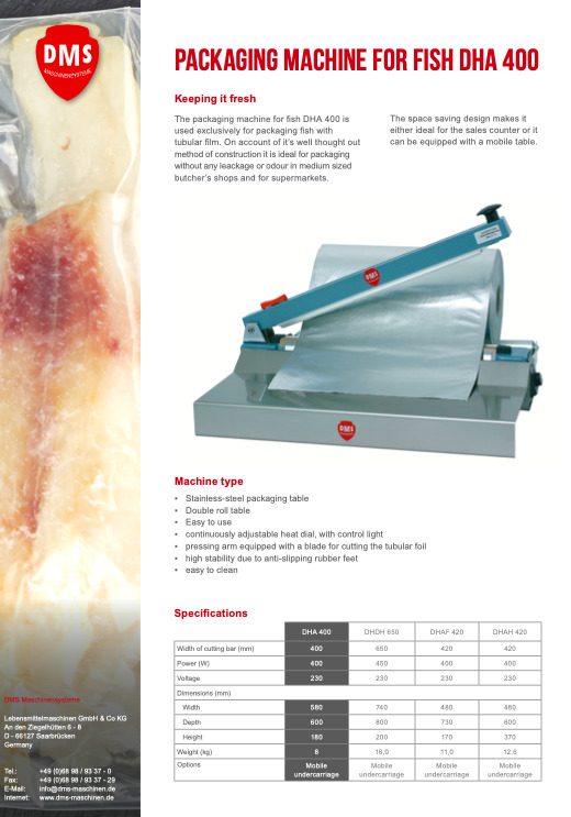 Brochures | DMS Food Processing Machines