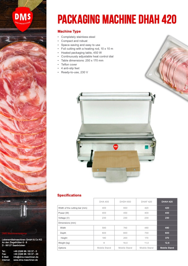 Brochures | DMS Food Processing Machines