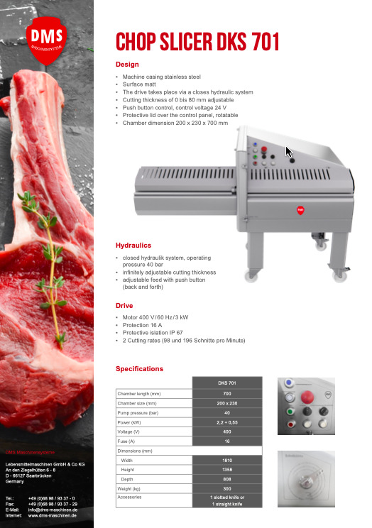 Brochures | DMS Food Processing Machines